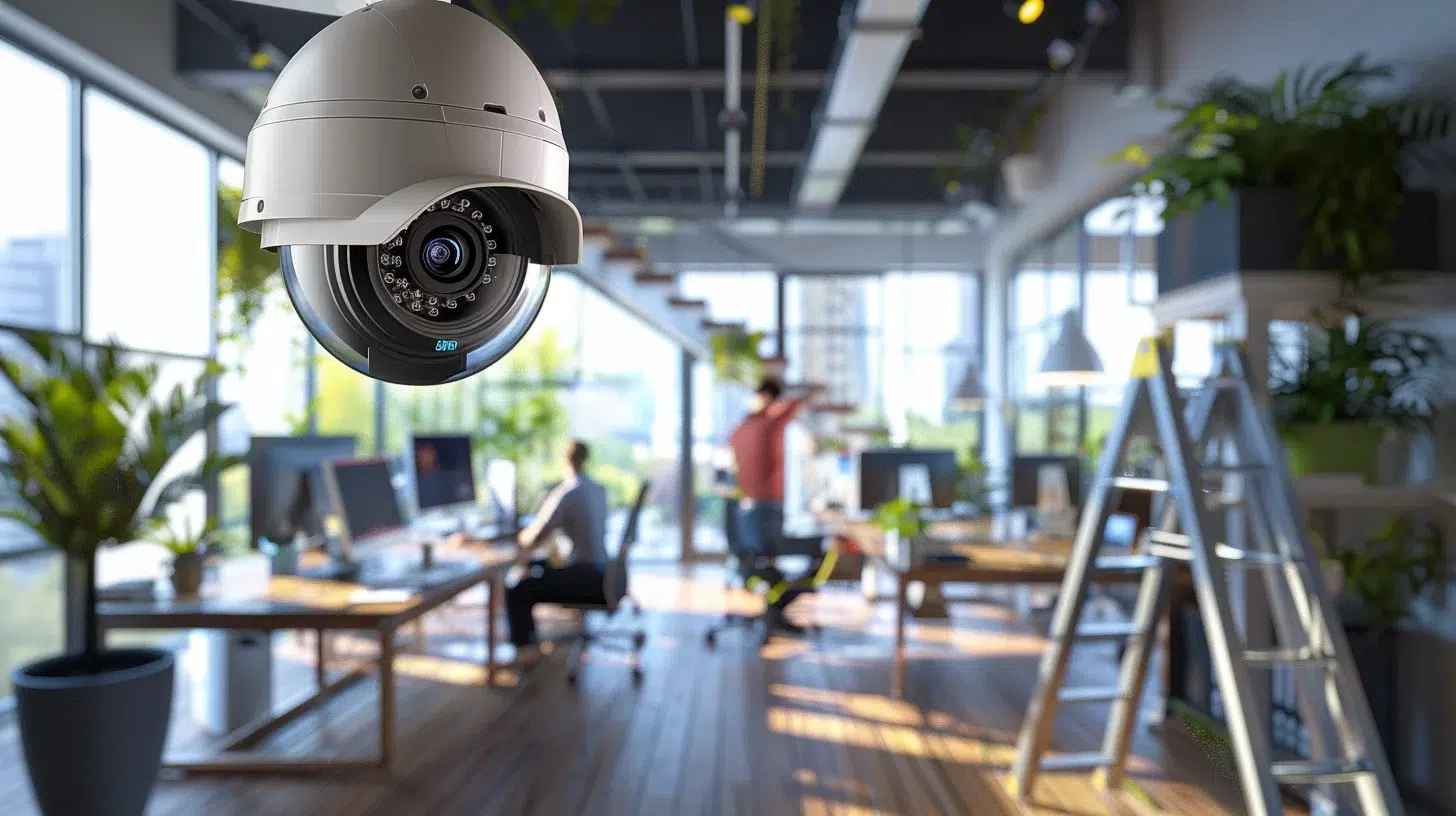 Installation de caméras de surveillance sans fil pour petites entreprises